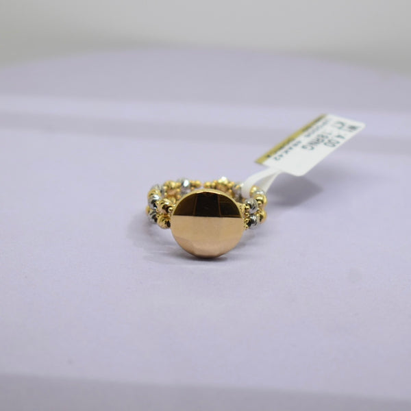 Real 18K Yellow Gold - Two Layer Dorica Ring – Sana Jewellers