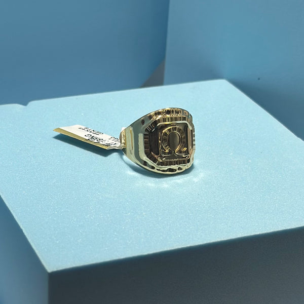 Real 18K Yellow Gold - Gents Omega Ring (Size 9.5) – Sana Jewellers