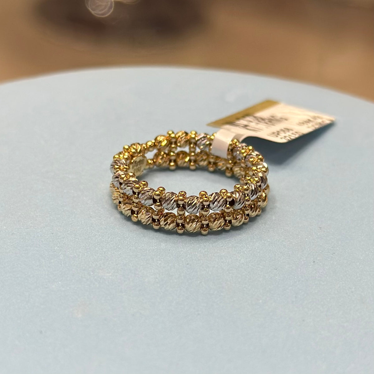 Real 18K Yellow Gold - Two Color Two Layer Dorica Ring (Size 7) – Sana ...