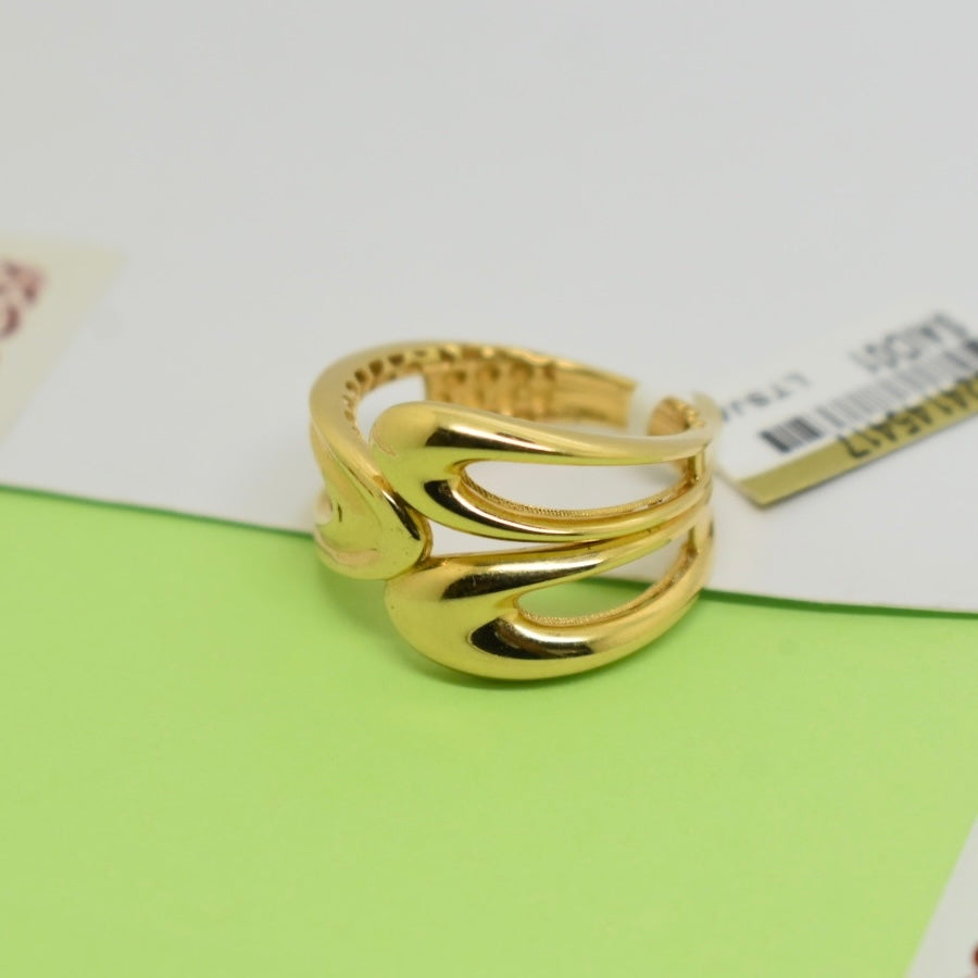 *LIMITED* Real 18K Yellow Gold - Hollow Electro Ring – Sana Jewellers