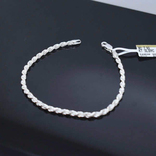 925 Sterling Silver - Thick Rope Bracelet – Sana Jewellers