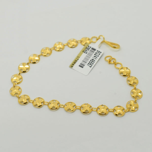 *NEW* 21K Yellow Gold - Arabic Shobna Single Line Bracelet – Sana Jewellers