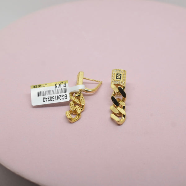 18K Yellow Gold - Monaco Stone Earring – Sana Jewellers