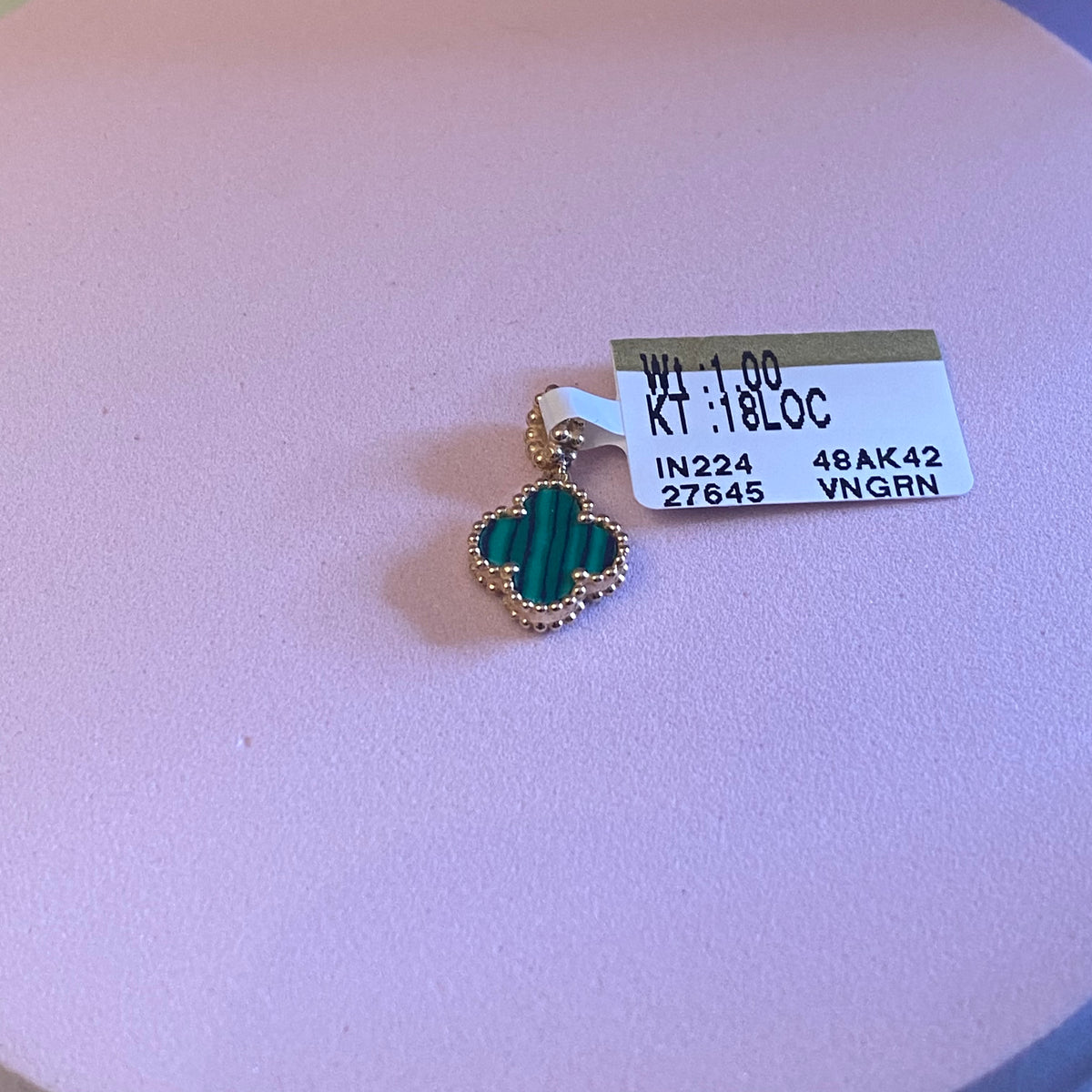 Real 18K Yellow Gold - SJVC 8mm Green Locket – Sana Jewellers